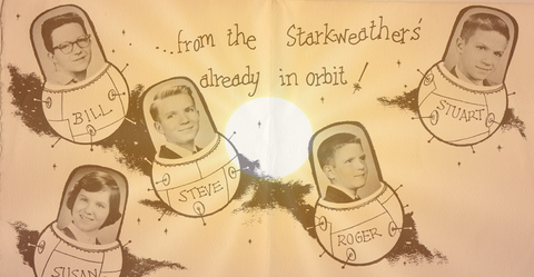 Retro Space-Themed Holiday Cards – Astronaut Foods