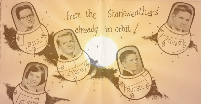 Retro Space-Themed Holiday Cards – Astronaut Foods