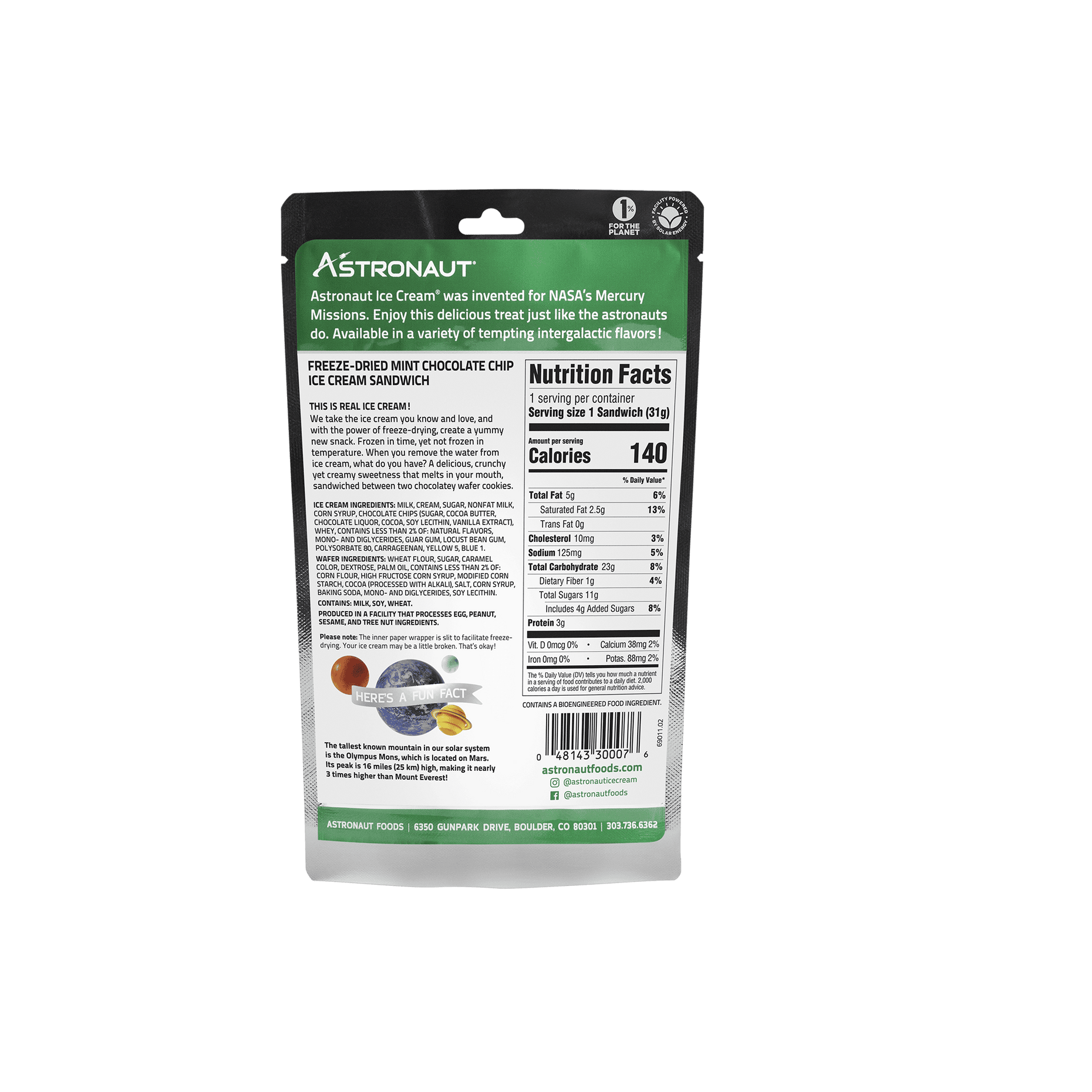 All Freeze-Dried Astronaut Foods